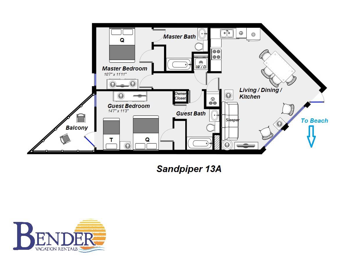 Sandpiper 13A | Bender Vacation Rentals